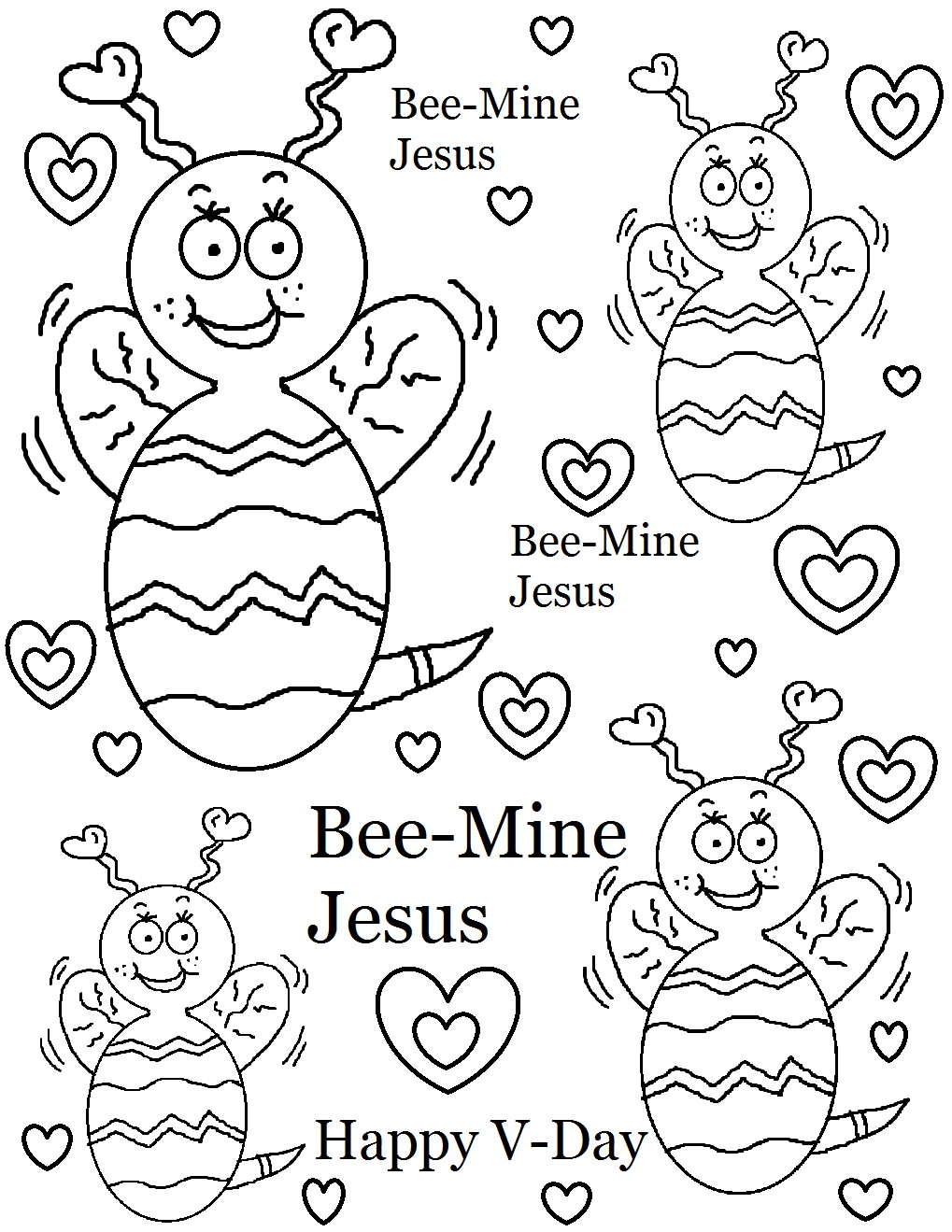 Printable Valentine Color Pages printable-valentine-color-pages